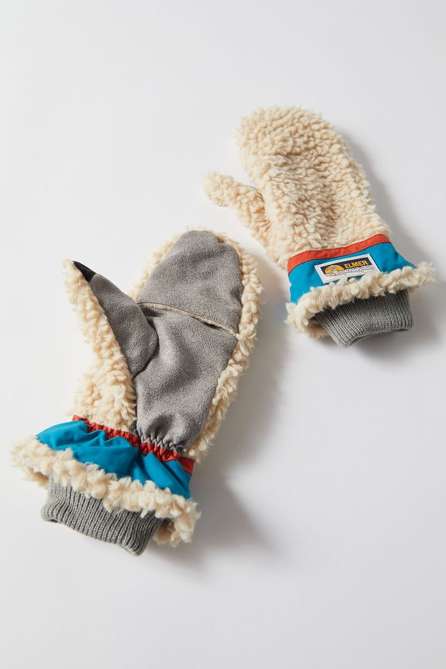 Elmer By Swany Wool Pile Flip Mitten | Urban Outfitters