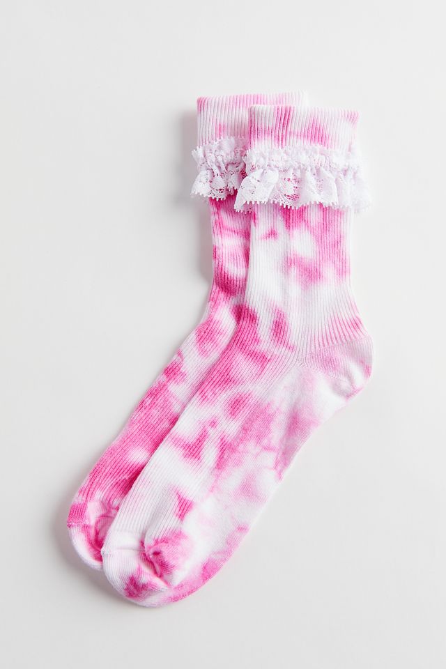 Jamie Lace Ruffle Lace Sock | Urban Outfitters