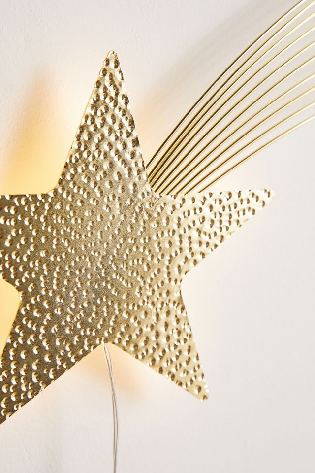 Shooting Star Metal LED Sign | Urban Outfitters Canada