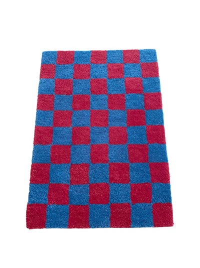 Relic Home Red and Blue Checkered Rug | Urban Outfitters