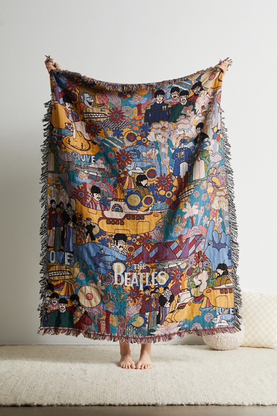 Slowtide Yellow Submarine Reversible Throw Blanket | Urban Outfitters ...