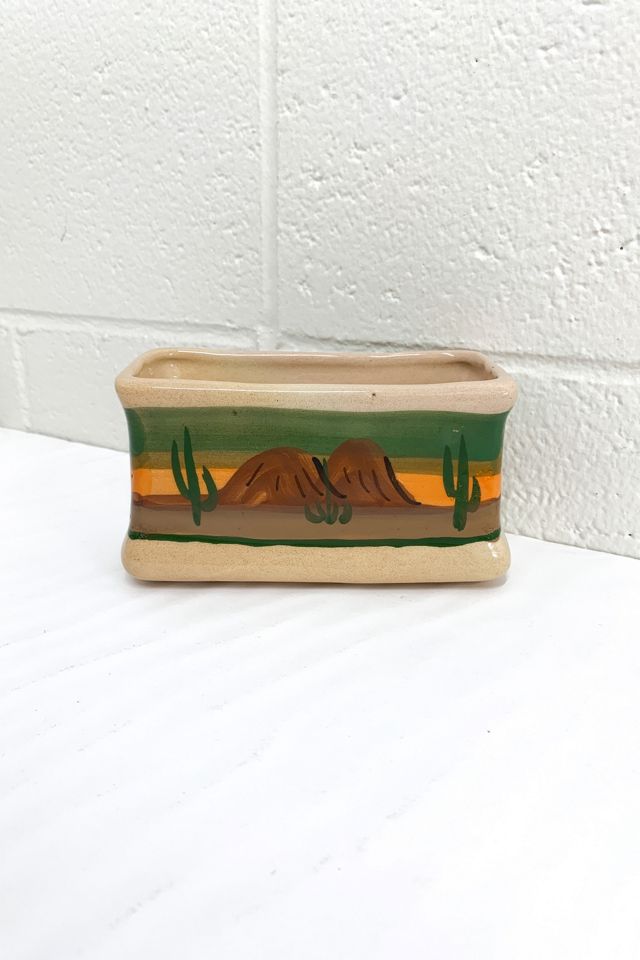 Vintage Desert Scene Ceramic Planter | Urban Outfitters