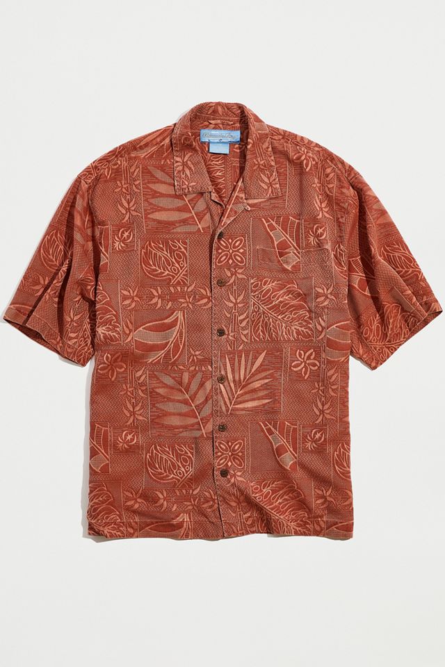 2nd Base Vintage Tonal Silk Patterned Shirt | Urban Outfitters