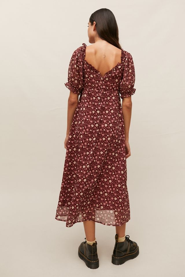 Dress Forum Floral Off-The-Shoulder Midi Dress | Urban Outfitters