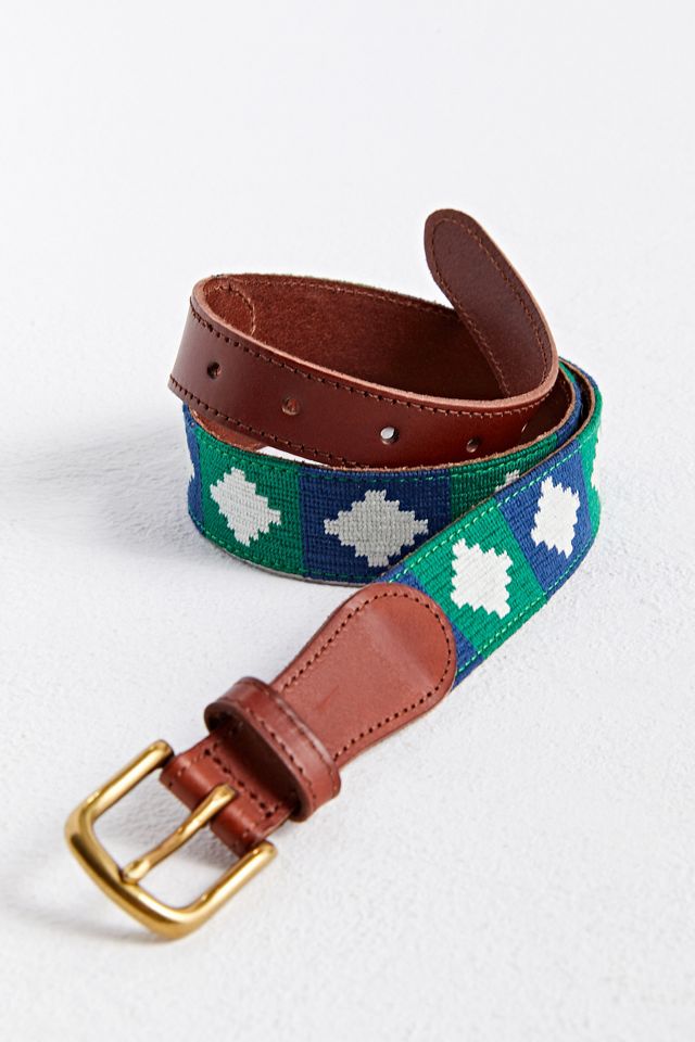 Diamond Pattern Needlepoint Belt | Urban Outfitters