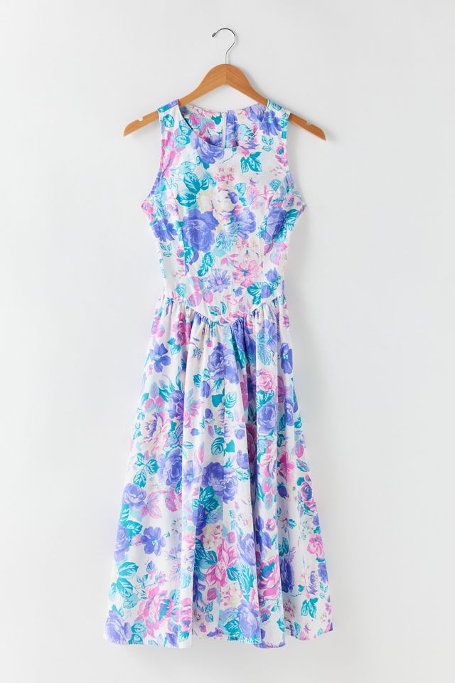 Vintage Floral Smocked Back Dress | Urban Outfitters