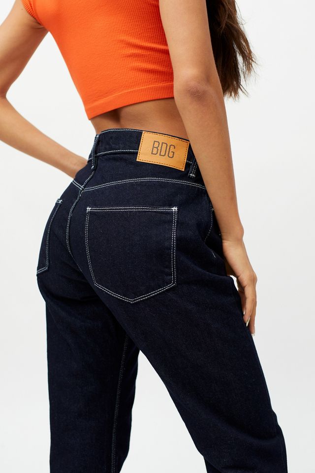 BDG Adalyn Mid-Rise Cowboy Jean - Rinsed Denim | Urban Outfitters Canada