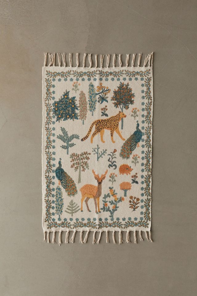 Printed Woodland Creature Rug | Urban Outfitters