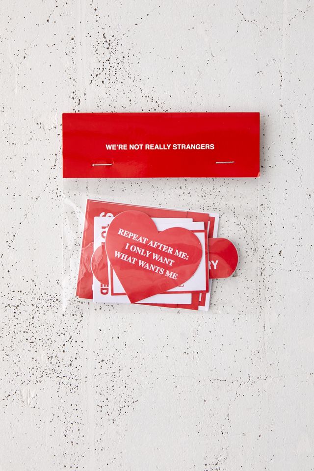 We’re Not Really Strangers Sticker Set | Urban Outfitters
