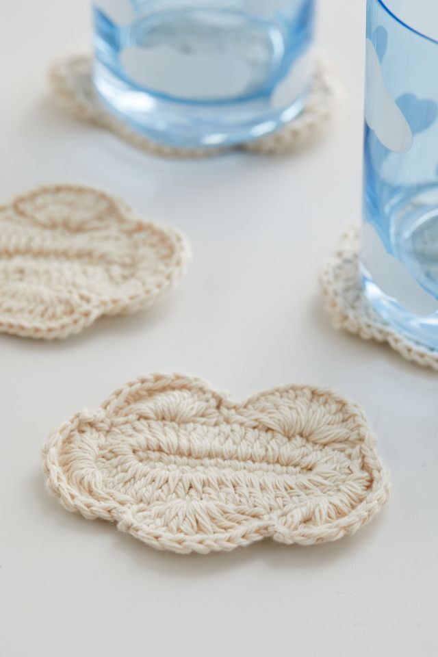 Cloud Crochet Coaster Set | Urban Outfitters Canada