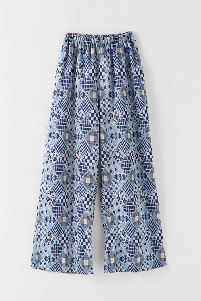 Vintage Blue Printed Pant | Urban Outfitters