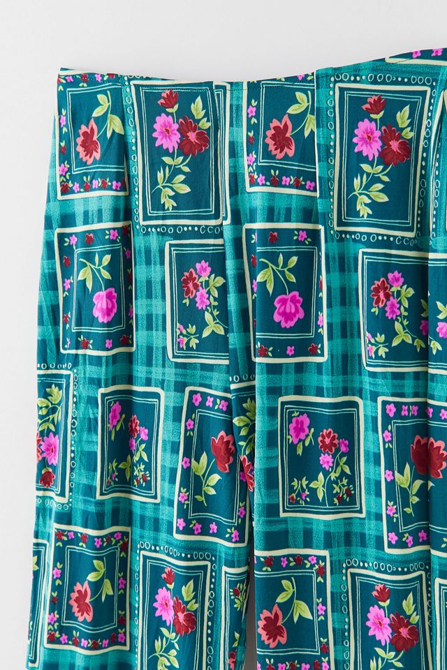 Vintage Floral Square Pattern Pant | Urban Outfitters Canada