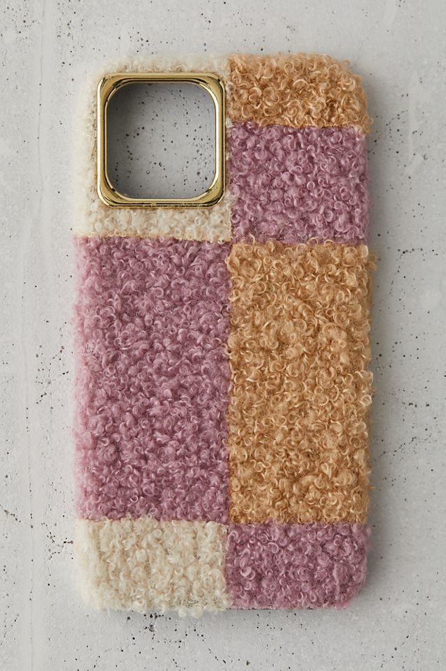 Colorblock Sherpa iPhone Case | Urban Outfitters