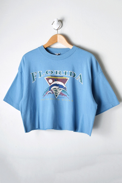 Vintage 90s Florida Dolphin Cropped T-Shirt | Urban Outfitters