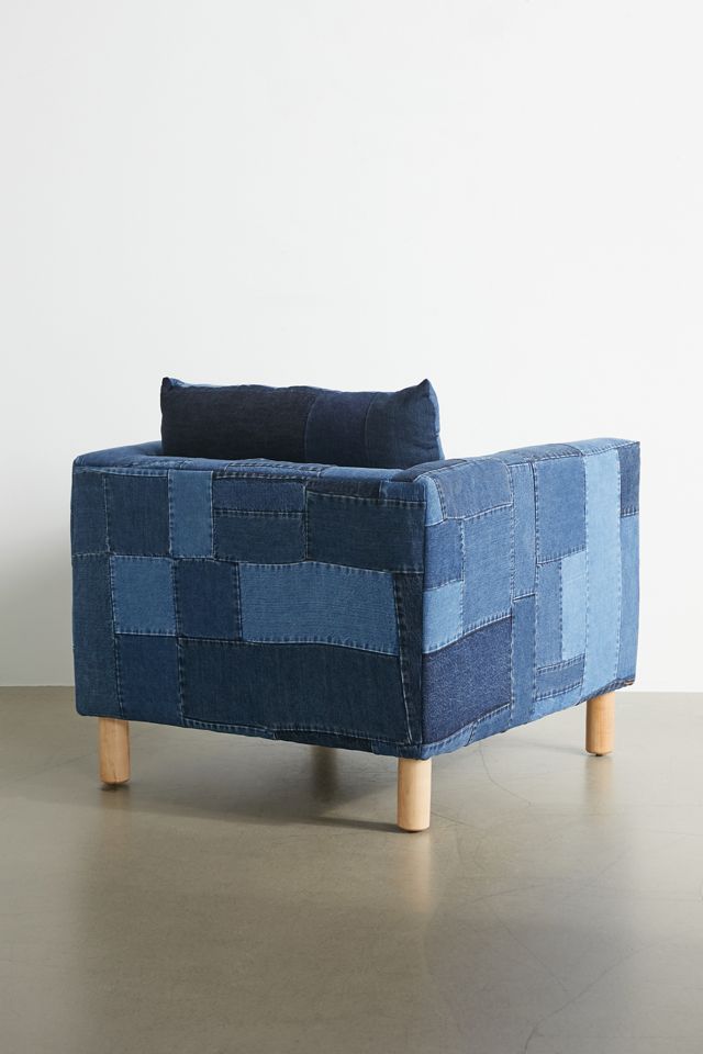 Urban Renewal One-Of-A-Kind Recycled Denim Chair | Urban Outfitters