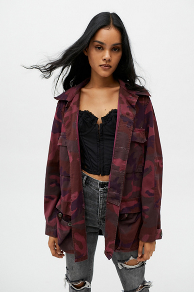 Urban Renewal Recycled Overdyed Camo Jacket | Urban Outfitters