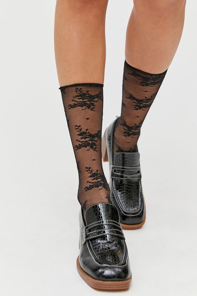 Emma Lace Nylon Sock | Urban Outfitters
