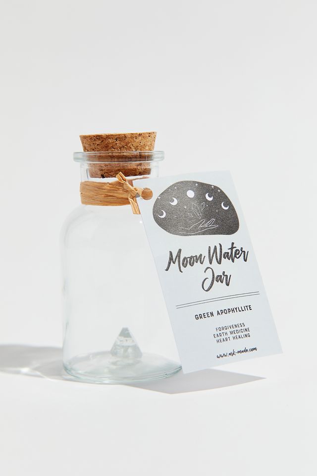 Ark Made Green Apophyllite Moon Water Jar | Urban Outfitters
