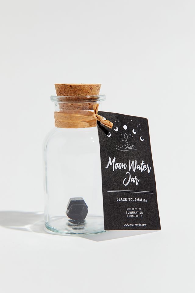 Ark Made Black Tourmaline Moon Water Jar | Urban Outfitters