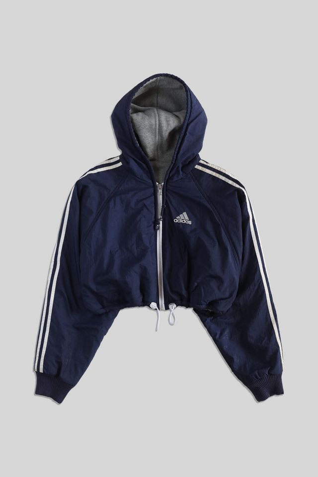 Frankie Collective Rework Adidas Crop Puffer | Urban Outfitters Frankie Collective Rework Adidas Crop Puffer | Urban Outfitters