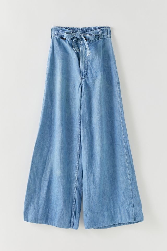 Vintage Chambray Tie-Front Pant | Urban Outfitters