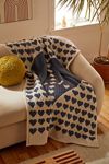 Heart Print Gauze Throw Blanket | Urban Outfitters