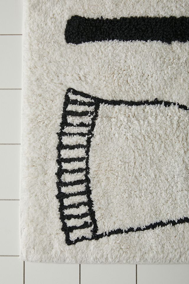 Bathroom Icons Bath Mat | Urban Outfitters
