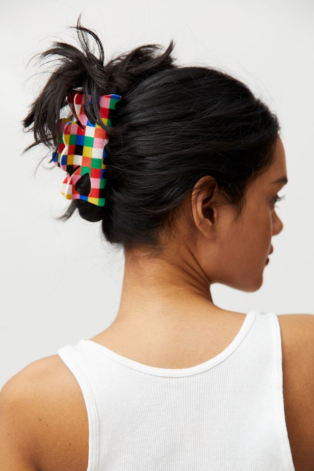 Blackcurrant Pop Patchwork Quilt Claw Clip | Urban Outfitters