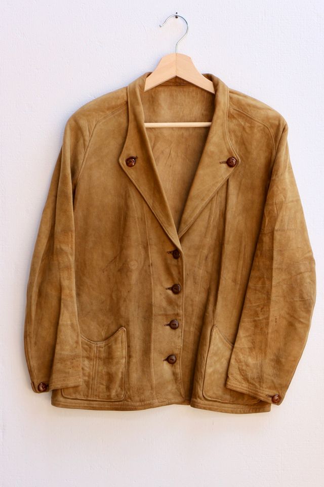 Vintage Leather Low Cut Jacket Buttery Soft Leather | Urban Outfitters