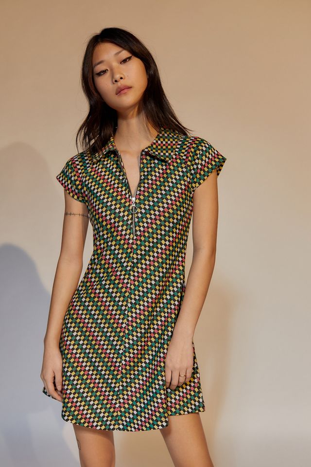 UO Arlo Zip Up Mini Dress | Urban Outfitters Canada