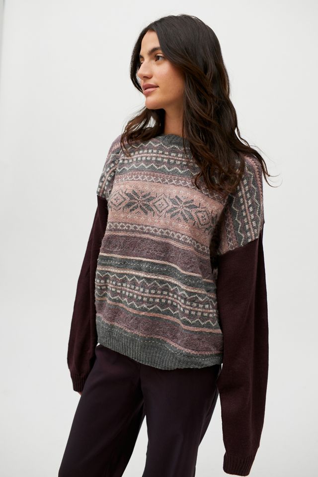 Urban Renewal Recycled Mixed Print Sweater | Urban Outfitters