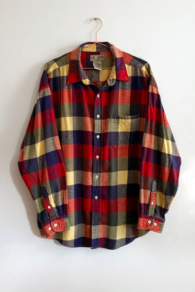 Vintage Multi Color Checkered Flannel | Urban Outfitters