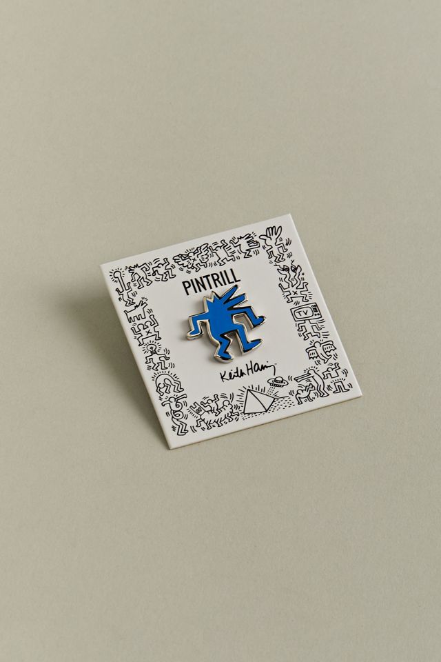 Pintrill Keith Haring Dancing Dog Enamel Pin | Urban Outfitters