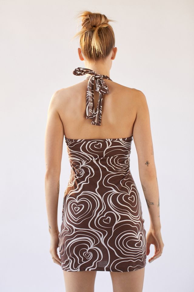 Daisy Street Swirl Halter Mini Dress | Urban Outfitters Canada