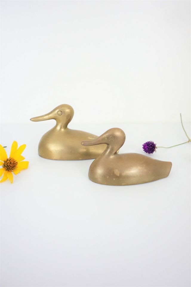 Vintage Set of 2 Brass Ducks | Urban Outfitters