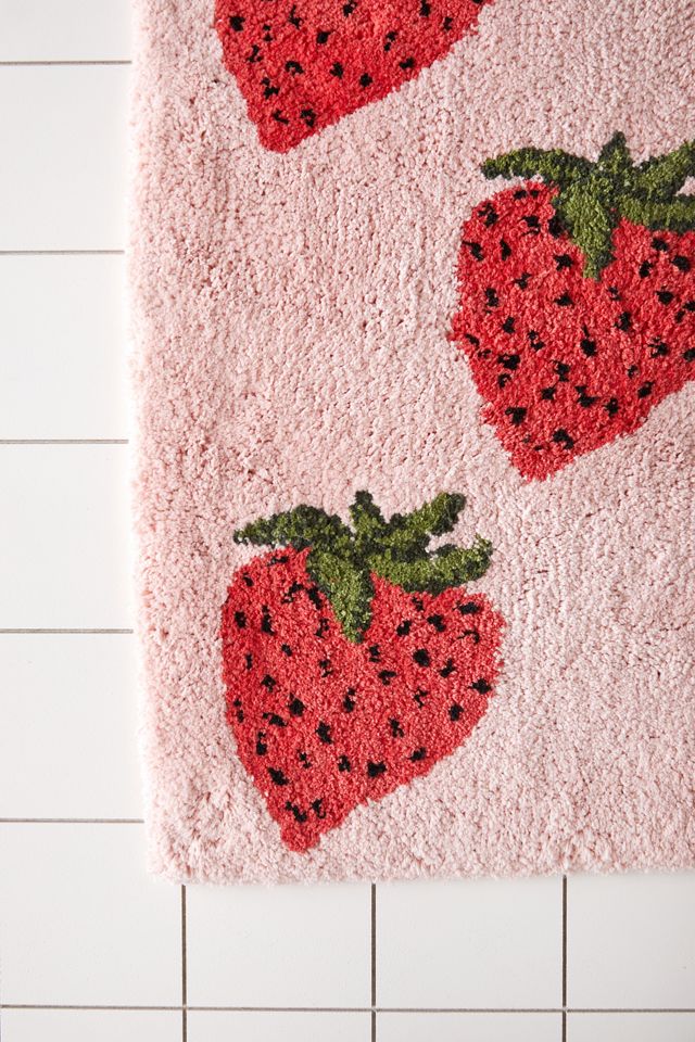 Kip&Co Strawberry Bath Mat | Urban Outfitters Canada