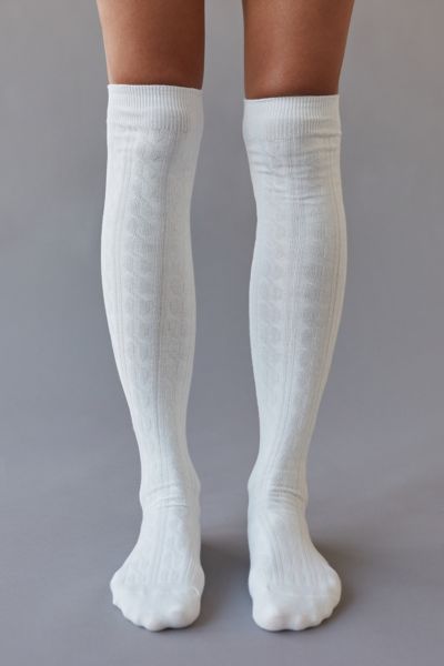 Cable Knit Knee High Sock Urban Outfitters