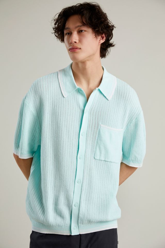 Standard Cloth Refine Button-Up Polo Sweater | Urban Outfitters