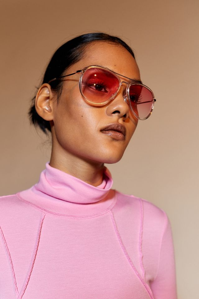 Gwen Combination Aviator Sunglasses | Urban Outfitters