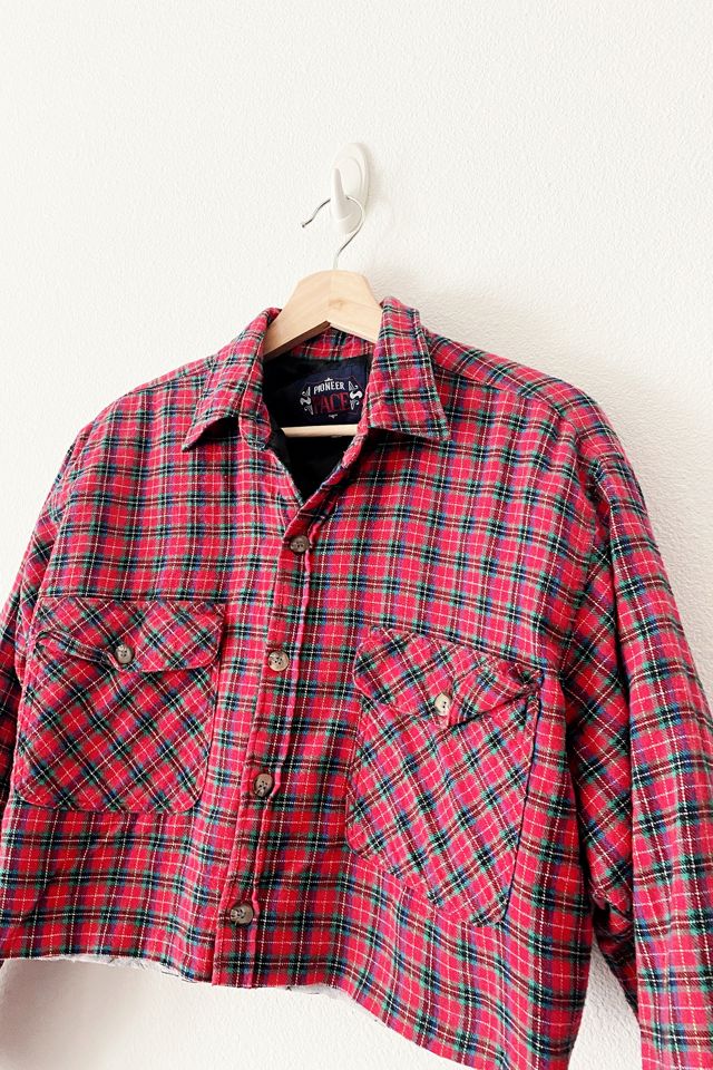 Vintage Thermal Cropped Flannel | Urban Outfitters