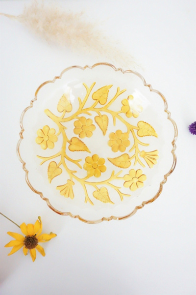 Vintage Floral Pattern Glass Bowl | Urban Outfitters