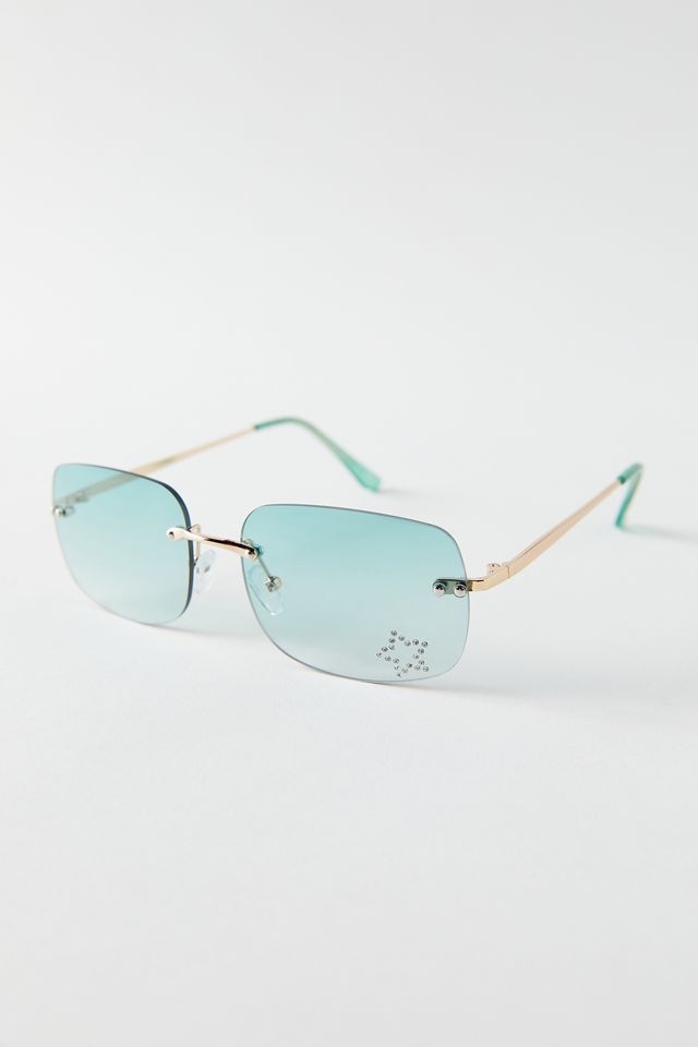Amber Rimless Rectangle Sunglasses | Urban Outfitters Canada