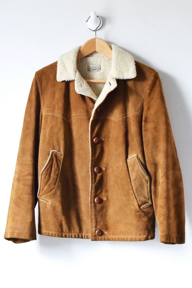 Vintage 70s Shearling-Lined Suede Jacket | Urban Outfitters