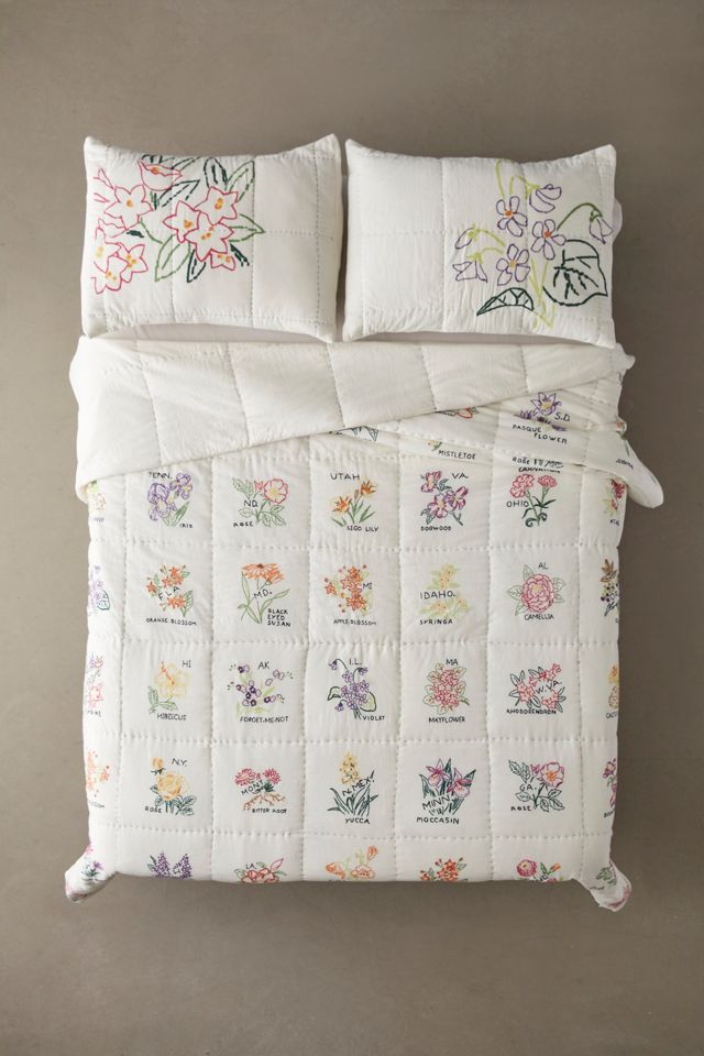 State Flower Quilt | Urban Outfitters