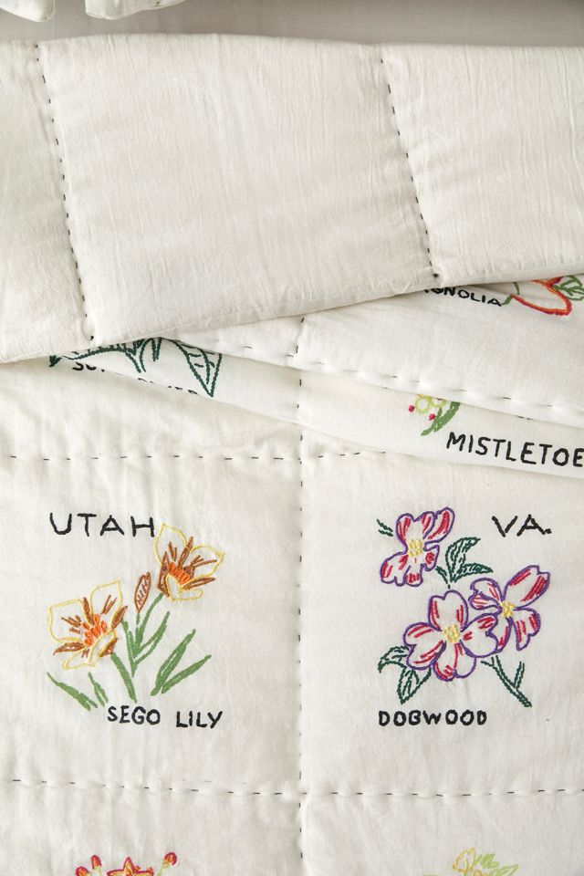 State Flower Quilt | Urban Outfitters