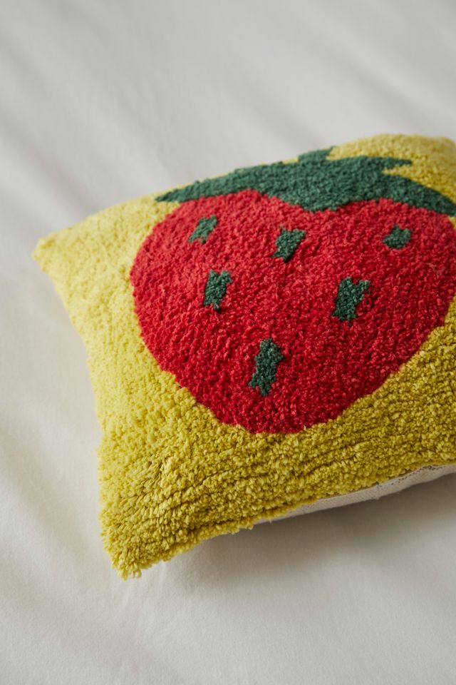 Strawberry Tufted Mini Throw Pillow | Urban Outfitters