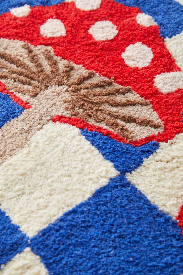 Checkered Mushroom Bath Mat | Urban Outfitters Canada