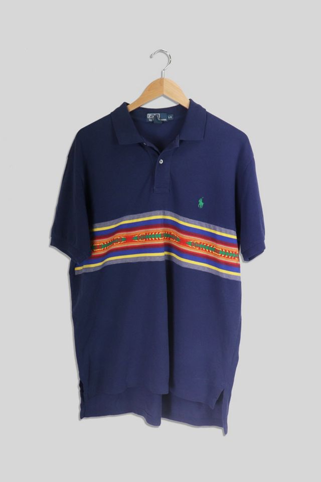 Vintage Polo Ralph Lauren Pattern Polo Shirt | Urban Outfitters