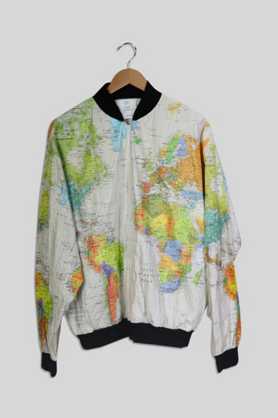 Vintage Tyvek World Map Jacket | Urban Outfitters