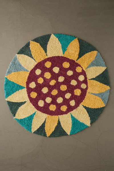Sunflower Shaggy Rug | Urban Outfitters Canada
